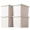 Amazon.com - Yishyfier 27 Quart White Storage Bins with lids,Stackable ...