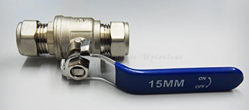 Pipestation 15mm Isolation Valve, 1 Pack with Red & Blue Handle - Lever ...