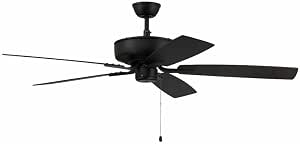 Craftmade P52FB5-52FBGW Pro Plus 52" Ceiling Fan with Pull Chain, 5 ...