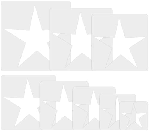 Amazon.com : 8 PCS Large Star Stencils,Star Template Stencil, Star ...