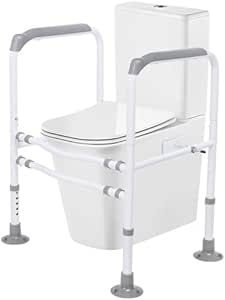 Amazon.com: Toilet Safety Rails, Adjustable Toilet Safety Frame, Toilet Safety Rails for Seniors ...