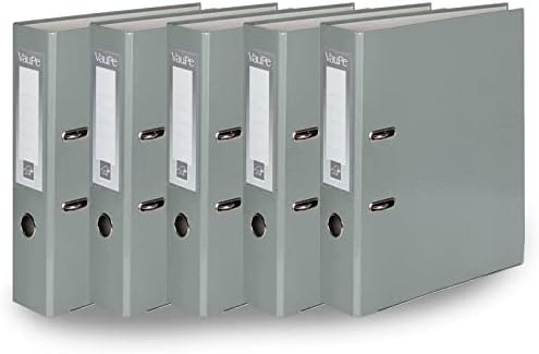 OFFICE CENTRE 5X Grey A4 Large 75mm Lever Arch File Folder Metal Edge ...