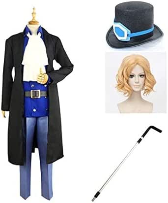 Amazon.co.jp: "Sakura Fashion" One Piece Sabo Costume, Hat, Wig, Pipe ...