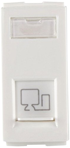 GM AA 1046 10Amp 1 Module Cat 5e EDP Socket (White, Glossy, 2 Piece ...