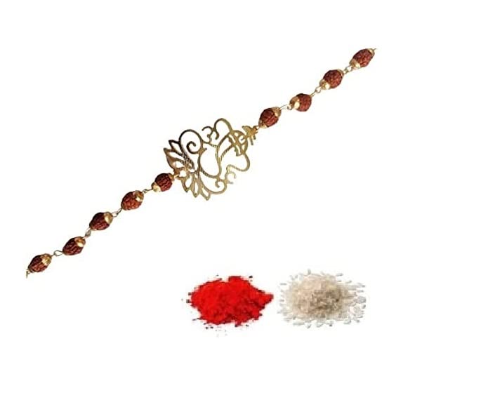 Buy El Regalo OM Red Rakhi for Brother/Bhai/Nephew/Bhatija OM Handwoven ...