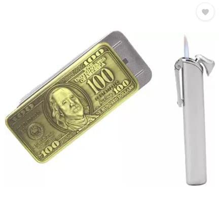 WBD, 100 Dollars and Pen Shaped Hookah Pocket Lighter Pack of 2 Pocket ...