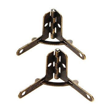4 pcs Metal Box Quadrant Hinge Wooden box support hinge - Bronze ...