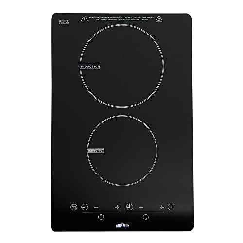 Summit SINC2B120 13-inch 2 Burner Built-in Electric Induction Cooktop ...