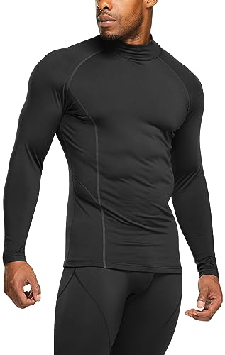 Snapklik.com : Mens Thermal Long Sleeve Compression Shirts, Mock ...