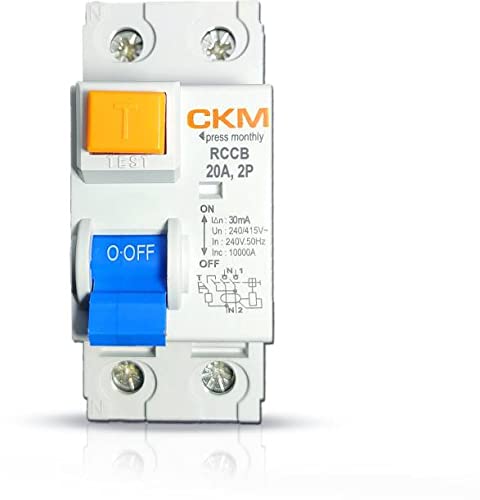 CKM RCCB Double Pole 20 AMP/30mA 240 V Residual Current Circuit Breaker ...