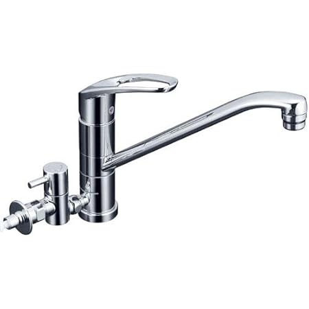 Amazon | KVK 流し台用シングルレバー混合水栓 回転分岐孔付(給湯)とめるゾウ付 KM5041HTTU | キッチン用水栓