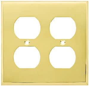 Traditional Double Gang Duplex Cover Plate In Forged Brass: Amazon.com ...