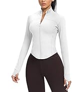 AVGO Women's Workout Jacket Lightweight Zip Up Cropped Yoga Jackets ...