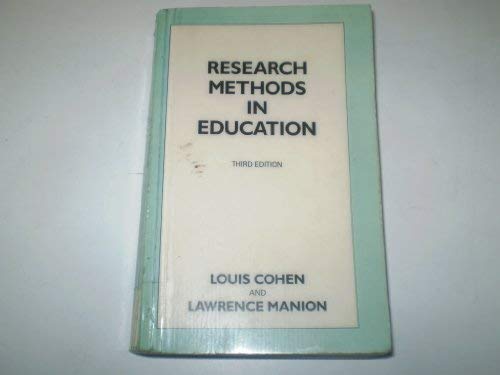 Research methods in education: Cohen, Louis: 9780415036481: Amazon.com ...