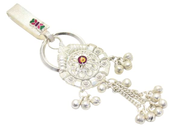 Rajasthan Gems Keychain Key Chain Solid Silver For Charm Key Holder ...