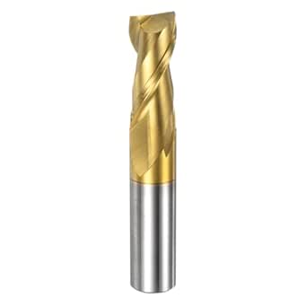 uxcell Carbide Square End Mill, 1/2" Diameter ZrN Coated 2 Flutes ...