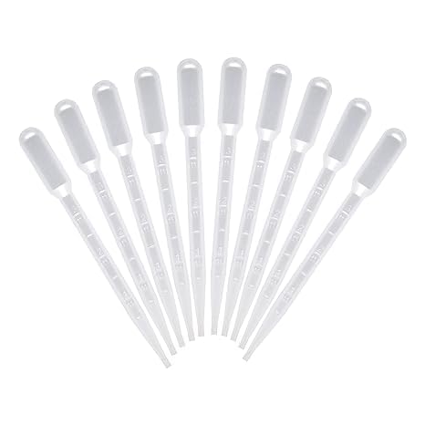 AANIJLAB Pasteur Pipette 3 ml Transfer Graduated Pipettes, Graduated 0. ...