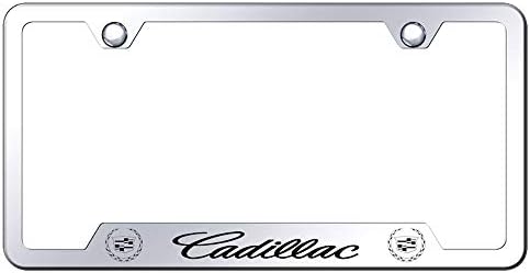 Cadillac Chrome Stainless Steel License Plate Frame, Frames - Amazon Canada