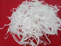 WHITE SHREDDED PAPER CRINKLE PAPER STRIPS FOR GIFT PACKAGING, GIFT ...