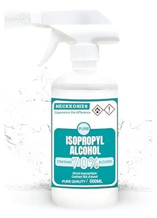NECKKONIX IPA Isopropyl Alcohol 70% Pure [(CH3)2-CH-OH] for Rubbing or Cleaning Electronics ...