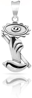 TRIBAL ORNAMENTS 925 sterling silver divine Lord Krishna Sudarshan ...
