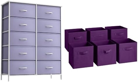 Amazon.com: Sorbus Purple Dresser with 10 Drawers + 11 Inch Deep Purple ...