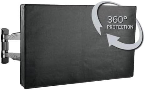 Weatherproof TV Cover for 60″-65″ Screens Outdoor Protector in Black ...