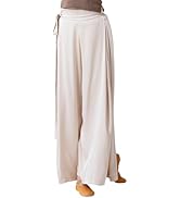 Amazon.com: Angcoco Women's Loose Fit Double Layered Side Slit Chiffon ...