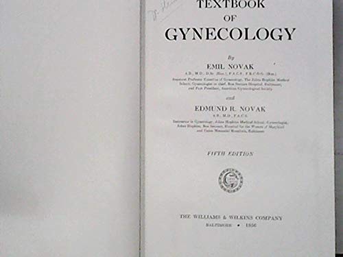 Textbook of Gynecology: Emil and Edmund R. Novak Novak: Amazon.com: Books