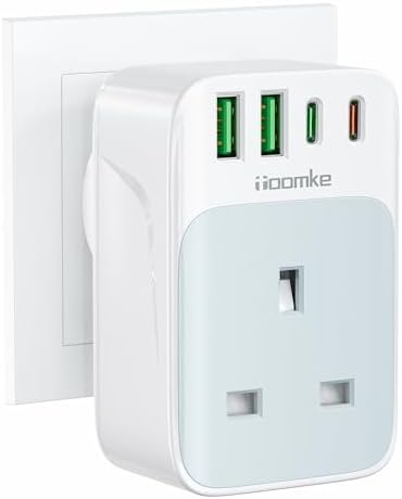 TOOMKE Multi Plug Socket with PD 35W USB C Fast Charge, Multi Plug ...