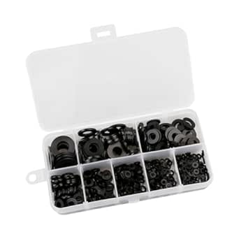Tabanzhe 500 Pcs Black Nylon Washers Set - Durable and Temperature ...