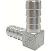 Amazon.com: 304 Stainless Steel Hose Barb Fitting 90 Degree Elbow Right Angle L Shaped Connector ...