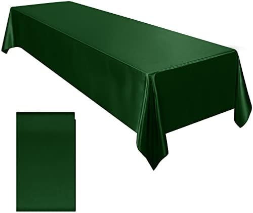 Amazon.com: TABLECLOTHSFACTORY 90" Satin Square Tablecloth Overlay for ...