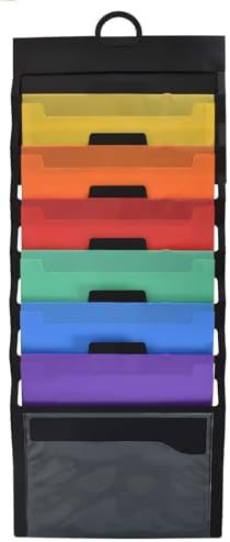 Colexy Hanging Wall File Folder Organiser, A4 Cascading Magazine Chart ...