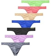 JINSHI Men's Thong Underwear Sexy Ice Silk Glossy G String Male ...
