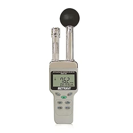 Metravi WBGT-188D Wet Bulb Globe Thermometer - measure Heat Stress ...