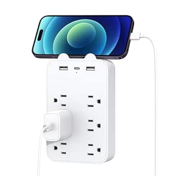Amazon.com: HOPOW Multi Plug Wall Outlet, Outlet Extender with 6 ...