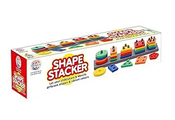 MGC Ratna Shape Stacker Geometric Blocks Stacker Shape Sorter Column Puzzle Stacking Set for ...
