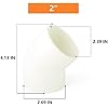Amazon.com: GASHER 4PCS PVC Pipe Fitting 2" PVC 45 Degree Elbow ...