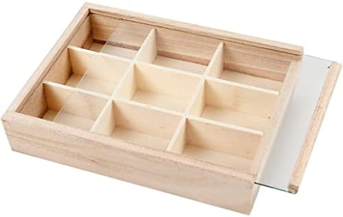 DOITOOL 20 Compartments Wooden Storage Divider Box, Sundries Container ...