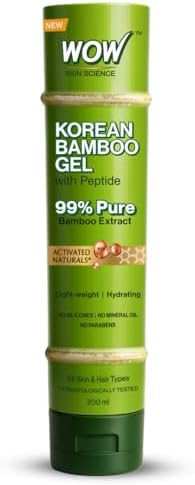 WOW Skin Science Korean Bamboo Gel with Peptide | 99% Pure Bamboo ...