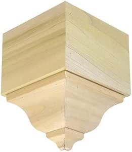 Amazon.com: Hardwood Crown Moulding Outside Corner Block EWCR63, Poplar ...