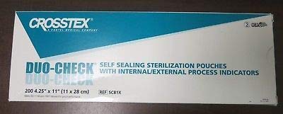 Amazon.com: CROSSTEX DUO-CHECK STERILIZATION POUCHES 4¼" x 11", 200/bx ...