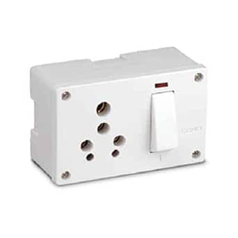 Polycarbonate Deluxe Universal Switch Socket Combined with Junction Box ...