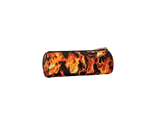 Round School Pencil Case – Comix Allover – Fire, Fantasy Fire, case ...