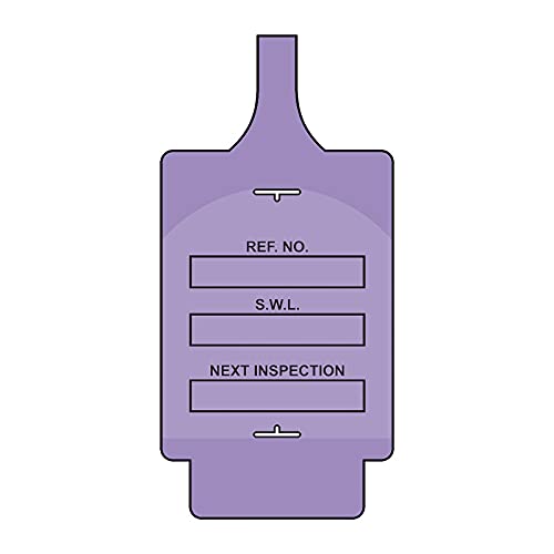 ‘Asset Tag Flex Safe Working Load’ Tag, Lilac (Pack of 50) – BigaMart