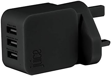 JUICE Triple Three USB Port Universal Mains Charger, 3.4A, Black ...