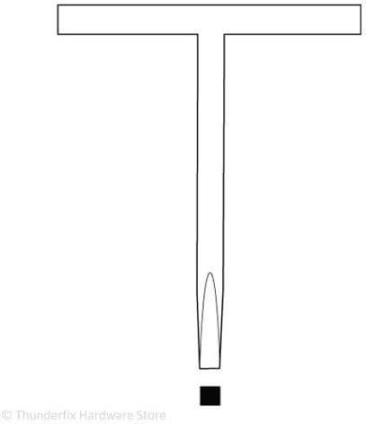 Budget Key T Bar Key Lock Tapered Square Drive Key 6.5mm Square by ...