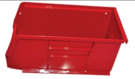 Red Storage Bin | Set of 4 Bins with Rails : Amazon.in: Home & Kitchen