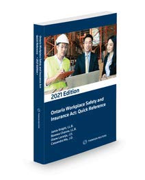 Ontario Workplace Safety and Insurance Act: Quick Reference - 2021 ...